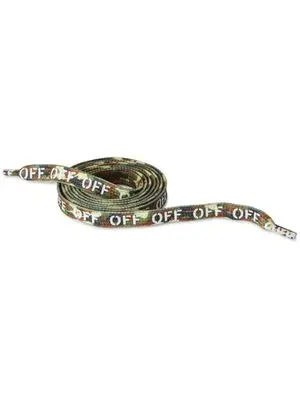 Off-White Camouflage Print Shoe Laces Green