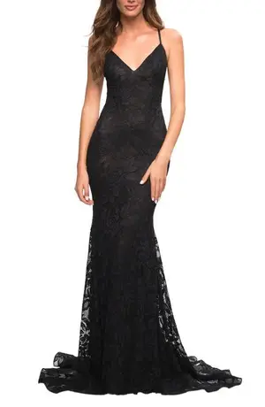 Lace-Up Back Evening Gowns
