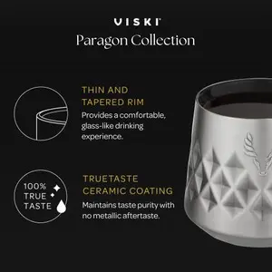 VISKI Paragon Stainless Steel Whiskey Taster - Platinum