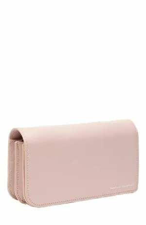WANT Les Essentiels Arch Smooth Leather Wallet On Strap - Blush