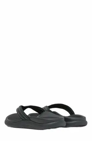 ABEO Laguna Thin Strap Flip Flops - Black - Metatarsal