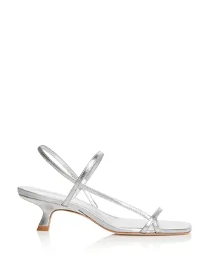 REFORMATION Serenity Bare Sandals - Silver
