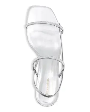 REFORMATION Serenity Bare Sandals - Silver