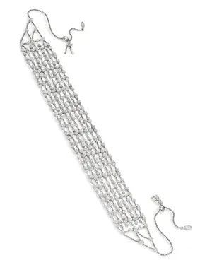 Nadri Cabaret Cubic Zirconia Choker Necklace - Silver