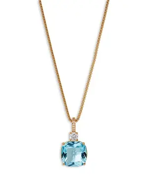Nadri Macaron Pendant Necklace - Gold/blue