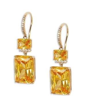 Nadri Macaron Cubic Zirconia Drop Earrings - Gold/yellow