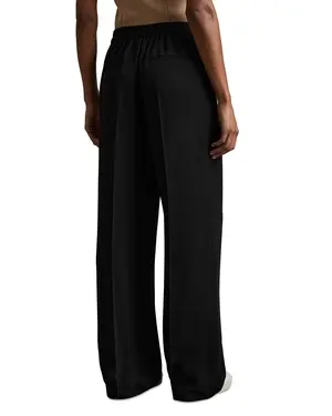 REISS Eden Wide-leg Trousers - Black