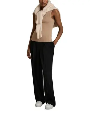 REISS Eden Wide-leg Trousers - Black