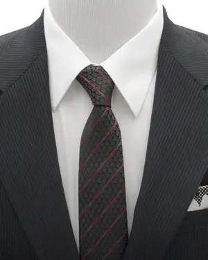 CUFFLINKS, INC. Darth Vader Lightsaber Striped Tie - Black