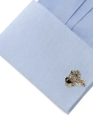 CUFFLINKS, INC. Sterling And 14k Gold Elephant