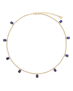 Ettika Stone Charm Necklace - Gold/blue