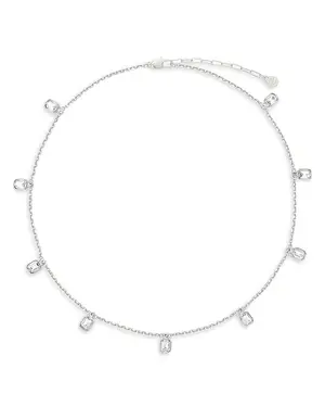 Ettika Stone Charm Necklace - Silver