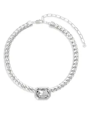 Ettika Stone Deco Statement Necklace - Silver