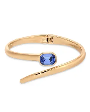Ettika Color Stone Cuff Bracelet - Gold/blue
