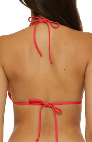 BECCA By Rebecca Virtue Color Code Triangle Bikini Top - Fire
