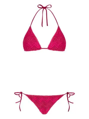 Missoni Zigzag Knit Bikini Set - Purple