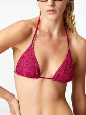 Missoni Zigzag Knit Bikini Set - Purple