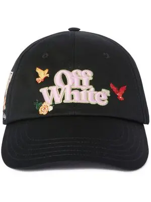 Off-White Embroidered Baseball Cap - Black