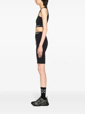 Off-White Logo Waistband Zip Shorts