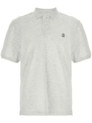 Brunello Cucinelli Logo Piqué Polo Shirt