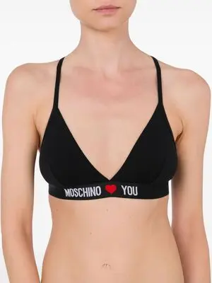 Moschino Logo-band Bra
