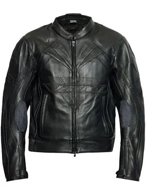 Vetements Zipped Leather Jacket