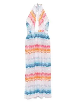 Missoni Zigzag Lamé Maxi Dress - Blue