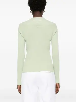 Victoria Beckham Ribbed High Neck Top