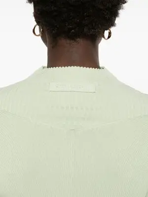 Victoria Beckham Ribbed High Neck Top