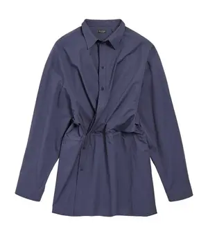 Balenciaga Cotton Mini Shirt Dress