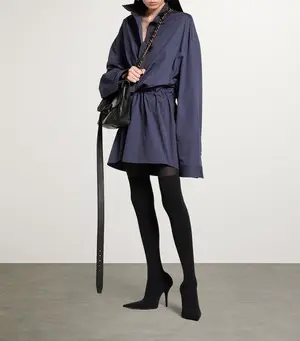 Balenciaga Cotton Mini Shirt Dress