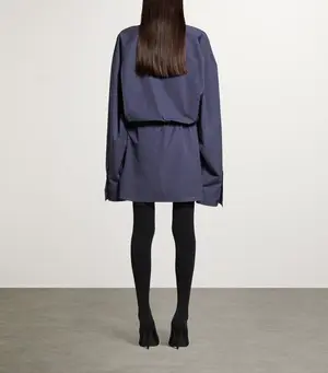 Balenciaga Cotton Mini Shirt Dress