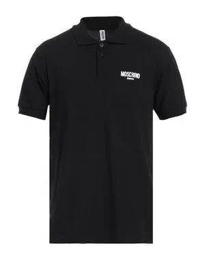 Moschino Man Polo Shirt White Size Xs Cotton Black