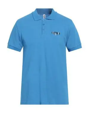 Moschino Man Polo Shirt White Size Xs Cotton Blue