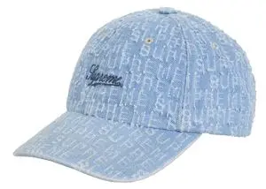 Supreme Needle Punch Denim 6-panel Cap - Blue