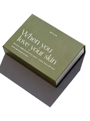 WYLYS Black Obsidian Gua Sha + Face Roller Set