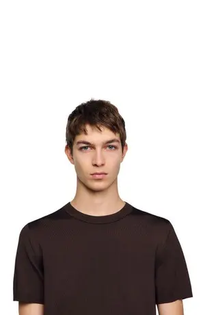 Sandro Knitted T-shirt - Chocolate