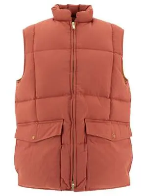 BEAMS Oxford Nylon Sleeveless Down Jacket