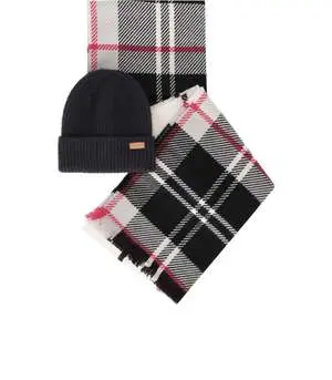 Barbour Beanie And Scarf Set - Black
