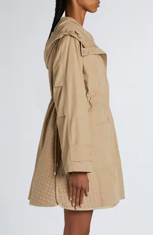Moncler Meudon Long Parka - Beige