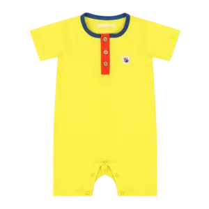 MIXED UP CLOTHING Suave Shorts Romper - Blazing Yellow