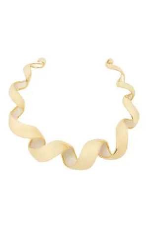 LANVIN Mélodie Ribbon Necklace - Gold/moon