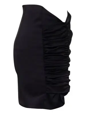 NINEMINUTES Draped Mini Skirt - Black