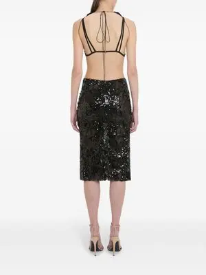 Victoria Beckham Sequin-embellished Midi Skirt