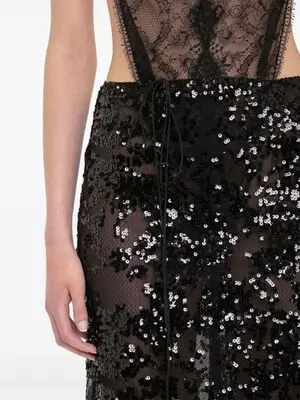 Victoria Beckham Sequin-embellished Midi Skirt