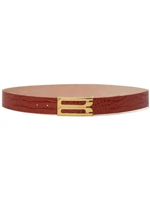 Victoria Beckham Jumbo Frame Leather Belt - Red