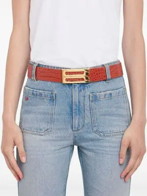 Victoria Beckham Jumbo Frame Leather Belt - Red