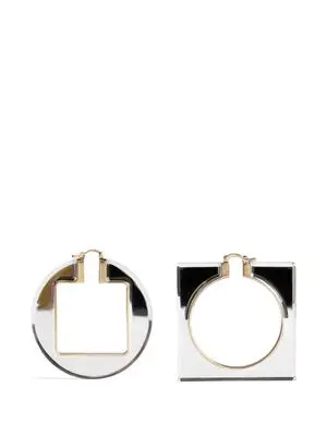 Jacquemus The Rond Carré Hoop Earrings - Silver