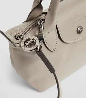Longchamp Le Pliage Xtra Leather Handbag - Grey