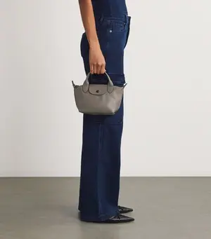 Longchamp Le Pliage Xtra Leather Handbag - Grey